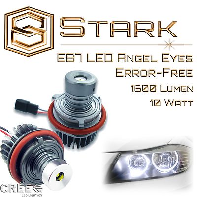 BMW Angel Eyes 10W Super White 6000k Halo Ring LED Light E87 2004-2006 ...