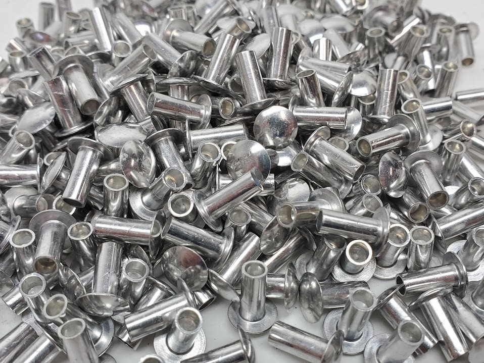 100, 250, 500, 1000 BULK - Aluminum Truss Head Semi-Tubular Rivets 3/16 ...