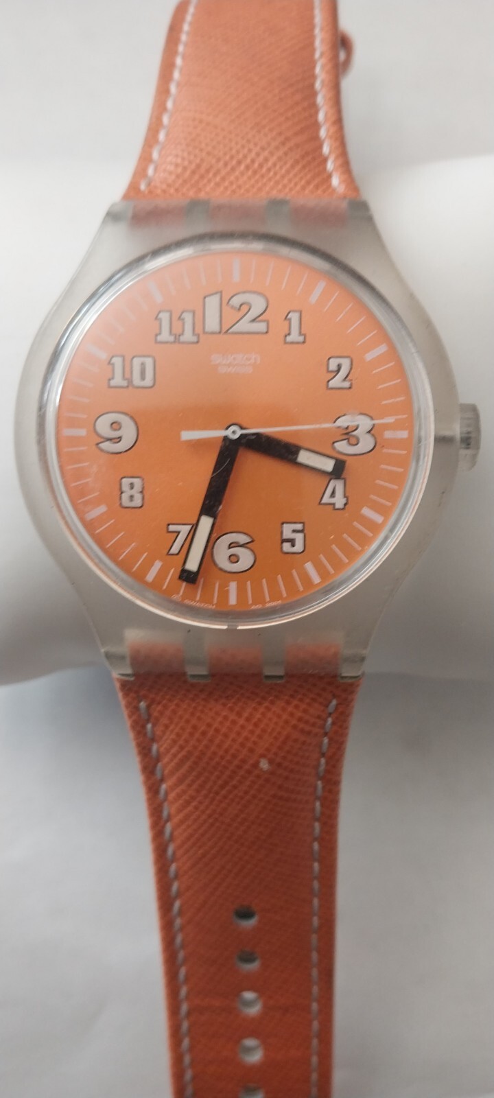 VINTAGE SWATCH WATCH 46mm 2001 swatch giant Squeezed Pumpkin S227 ...