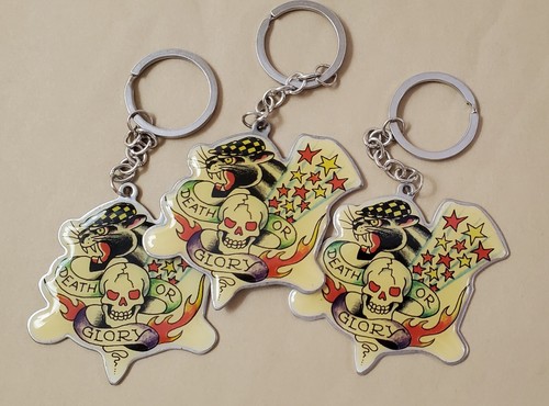 (x3) ED HARDY KEYCHAIN Death or Glory SKULL NEW Signed | eBay