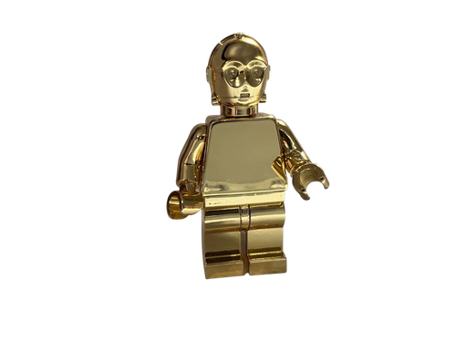 Custom Lego Gold & Chrome C3PO Droid Minifigure | eBay