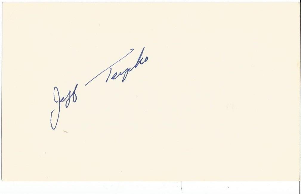 Texas Rangers / Montreal Expos JEFF TERPKO autographed 3x5 Index Card | eBay