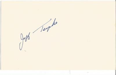 Texas Rangers / Montreal Expos JEFF TERPKO autographed 3x5 Index Card ...