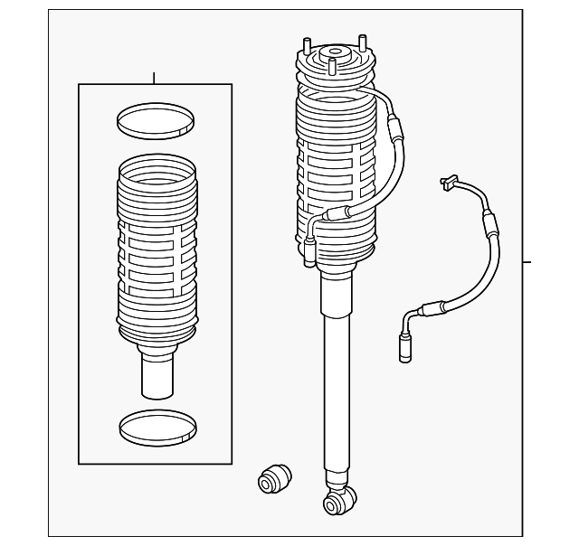 MERCEDES BENZ S550 Shock Air Strut Left Front 2014 2015 A2223200513 OEM ...