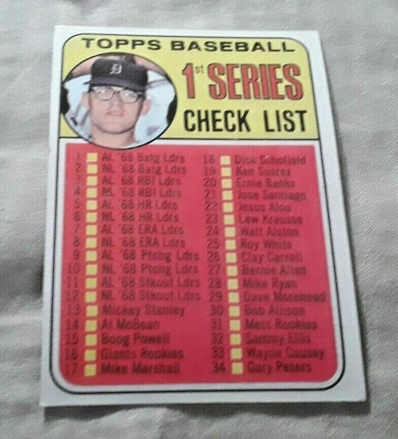 1969 Topps 57 Checklist 1 Denny McLain EX vintage=unmarked | eBay