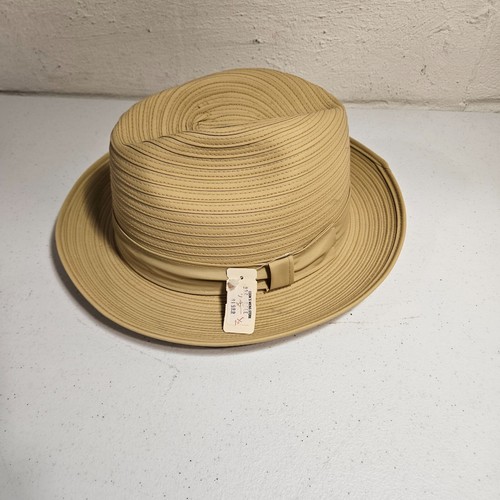 Vintage Custom Bee Hats Tan Fedora Men’s 7 5/8 USA | eBay