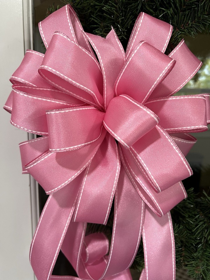 Handmade Large Pink Spring Summer Easter Baby Shower Girl Bow for ...