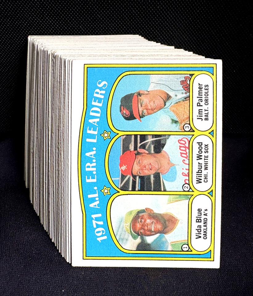 1972 TOPPS BASEBALL "NM+ AVG LOT OF 100 CARDS" STARS/COMMONS/HIGH #'S ...