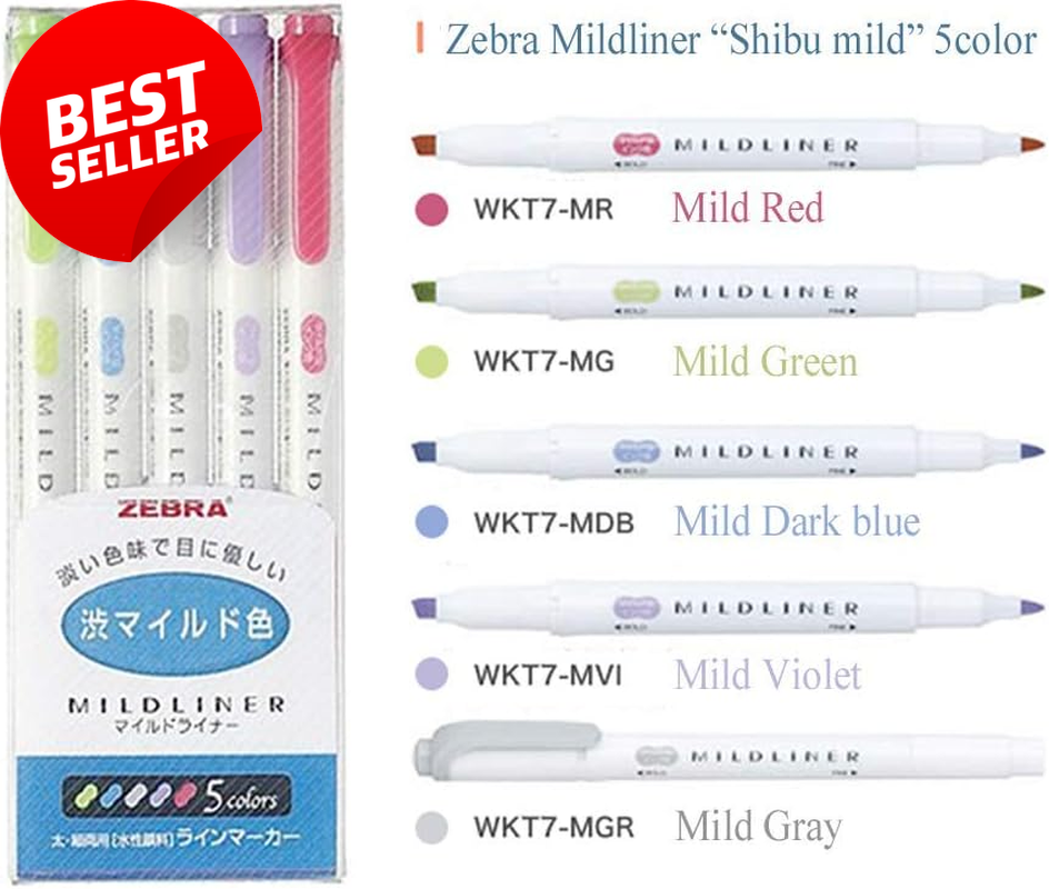 Zebra Mildliner Highlighter Pen Set, 25 Pastel Color Set | eBay Australia