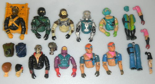 Vintage 1980s G.I. GI Joe Cobra Lot 3.75 ARAH Action Figure Parts ...
