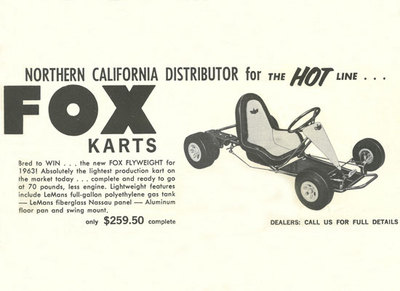 Vintage & Rare 1963 Fox Flyweight Go-Kart Ad | eBay