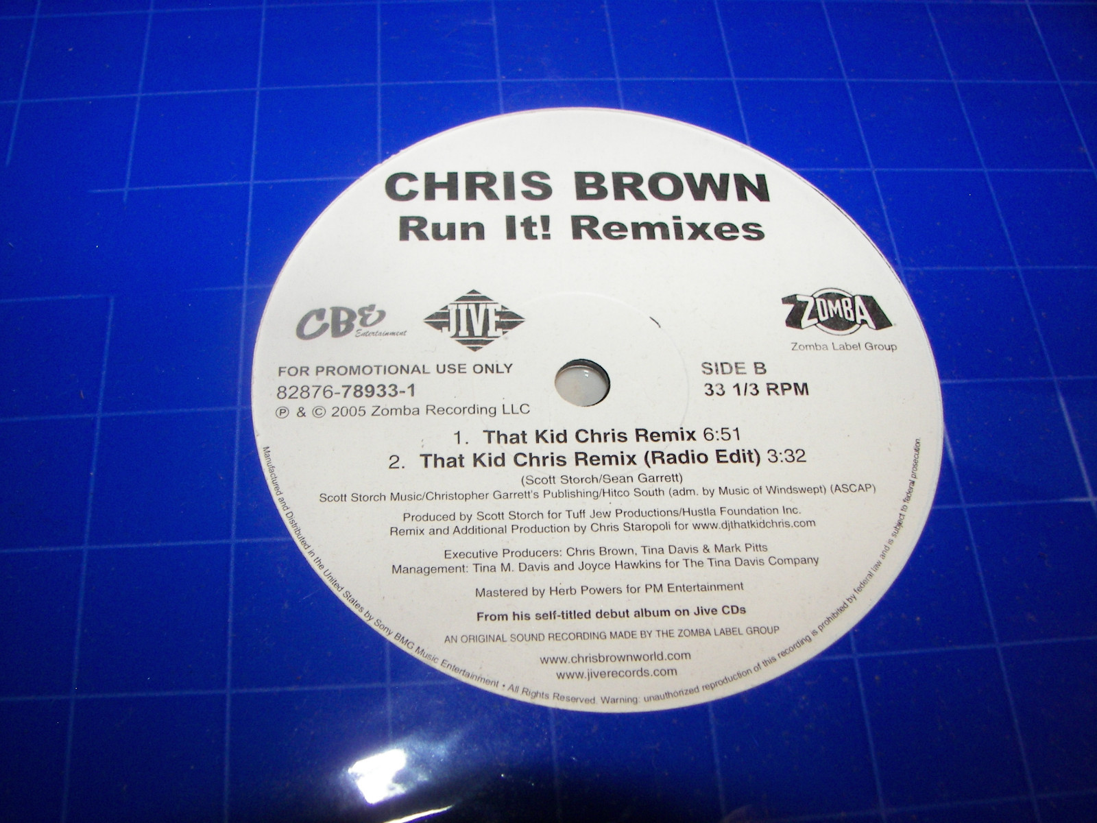 Chris Brown Run It! Remixes 12" Single NM Jive 78933-1 PROMO 2005 | eBay