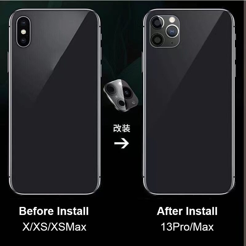 Fake Camera Sticker for iPhone X XS Max Change to 13 Pro Modified Lens ...