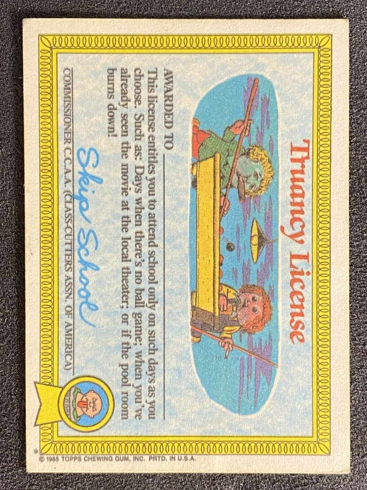 1985 TOPPS GARBAGE PAIL KIDS SLOBBY ROBBIE #26a GPK OS1 | eBay