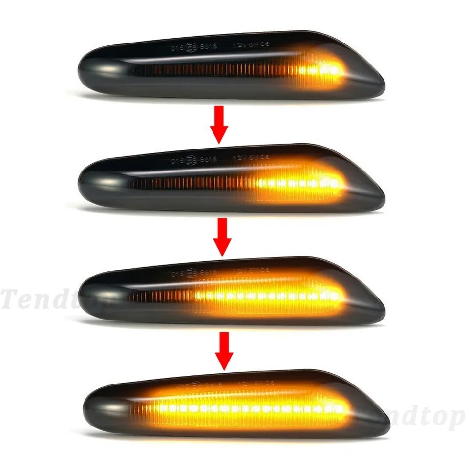 For BMW E82 E87 E90 E92 E60 E46 Sequential LED Side Indicator Smoke ...
