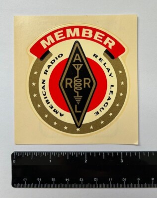 Vintage Original Member American Radio Relay League Decal - Ham Radio ...