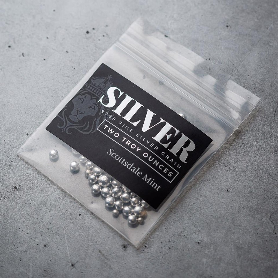 2 oz Silver Shot .9999 Fine Silver in Sealed Bag for Casting or Pouring ...
