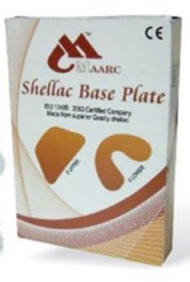 MAARC SHELLAC BASE PLATE BROWN [8 Upper + 4 Lower] 1.3 mm thick ...