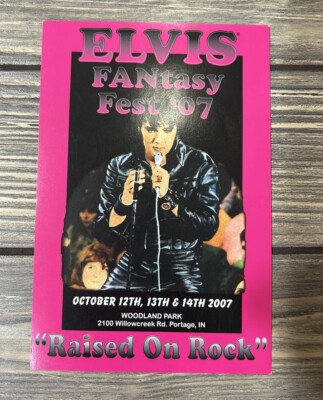 Elvis Fantasy Fest 07 Raised On Rock Promo Ad Post Card 4” x 6” | eBay