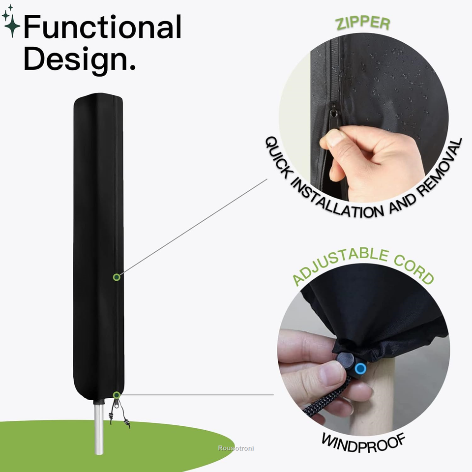 AWNIC Rotary Clothes Line Cover Large with Zip Rotary Washing Lines ...