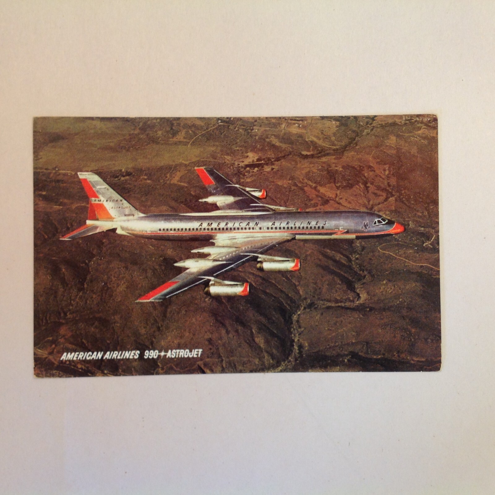 Vtg Color Postcard American Airlines 990 Astrojet Home of the Astrojets ...