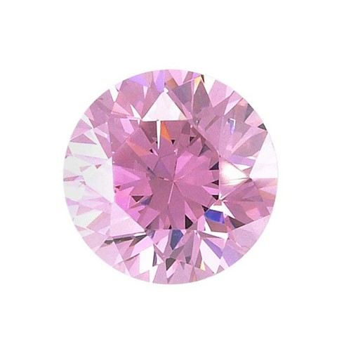 Round Shape Imitation Pink(Rose of France) Faceted Loose Gemstone Sized ...