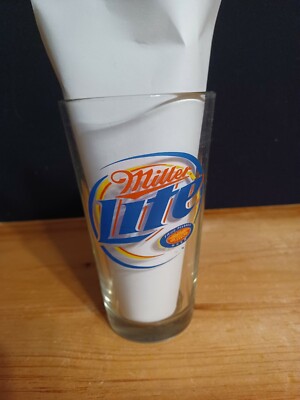 MILLER LITE BEER GLASS 16 Ounce Pint DRINKING GLASS | eBay