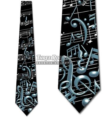 Colorful Music Note Ties Mens Musical Necktie Staff and Notes Tie | eBay