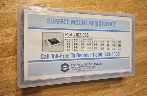 MCM 1/8 Watt 5% Tolerance Surface Mount Resistor Kit 20 each of 63 ...