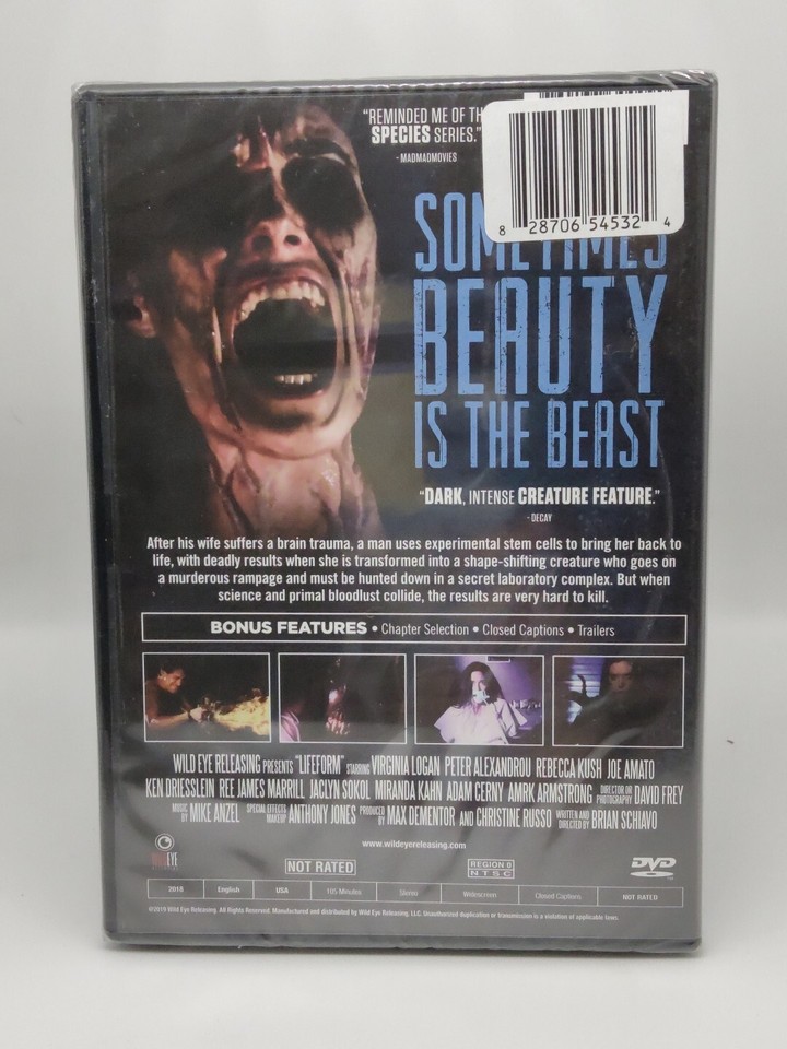 Lifeform DVD Widescreen 2019 (Virginia Logan, Rebecca Kush, Joe Amato ...