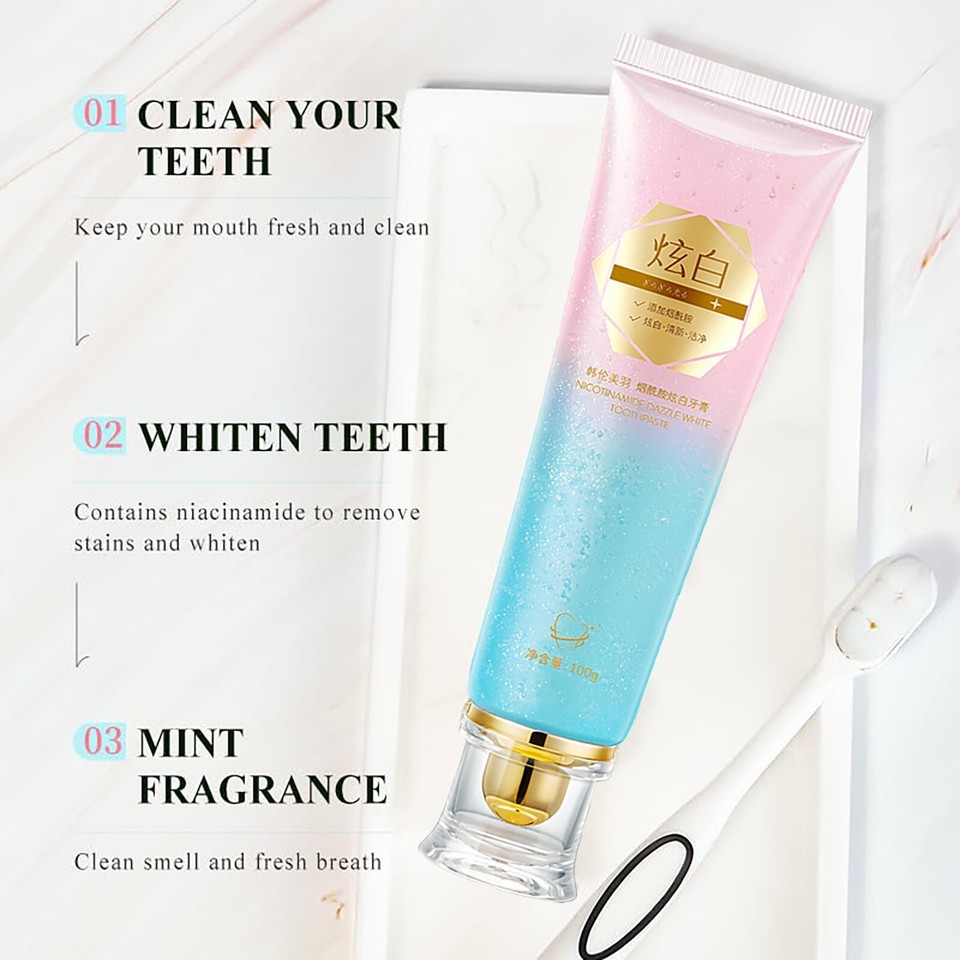 4 Pack Body Accel -Niacinamide Whitening Toothpaste 100g New in Box | eBay