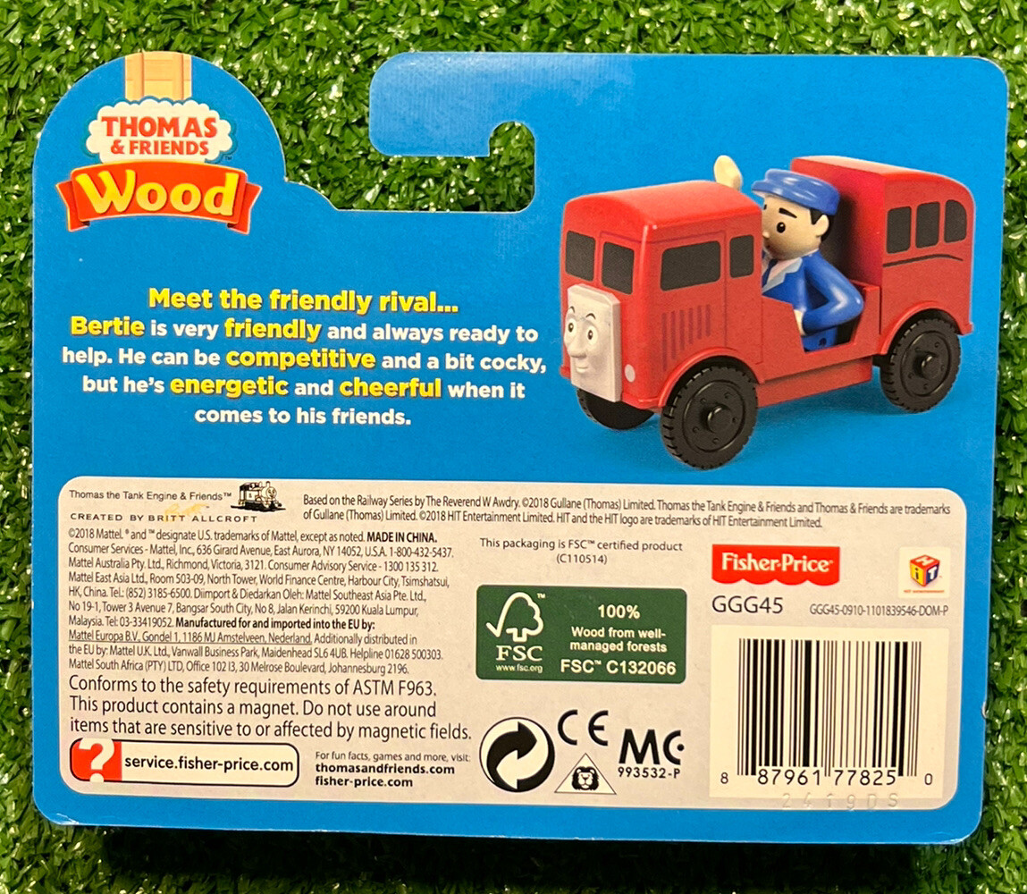 New Thomas & Friends Wood edition Bertie with conductor SupEr RaRe HTF ...