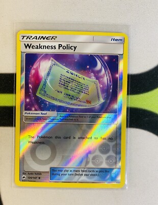 Weakness Policy Trainer - 2017 Pokémon Burning Shadows Reverse Holo ...