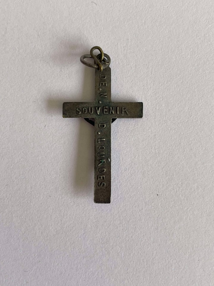 RELIGIOSA ANCIEN PETIT CRUCIFIX DE CHAPELET PENDENTIF SOUVENIR N.D DE ...