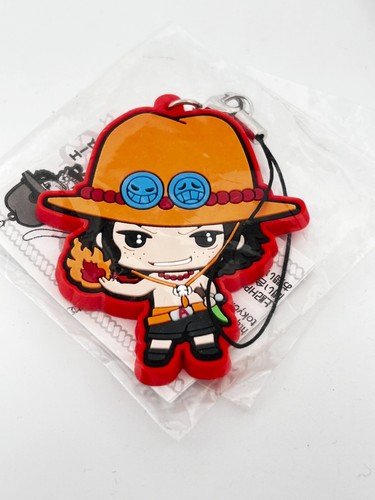 Portgas D. Ace One Piece Mini Figure Rubber Mascot Character Strap ...