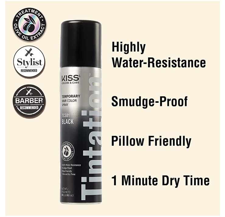 BL Kiss Tintation Temporary Color Spray Black 6 Oz ( BLACK) | eBay
