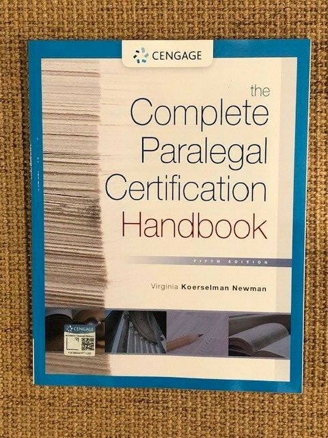 The Complete Paralegal Certification Handbook (BRAND NEW; ISBN-13: ...