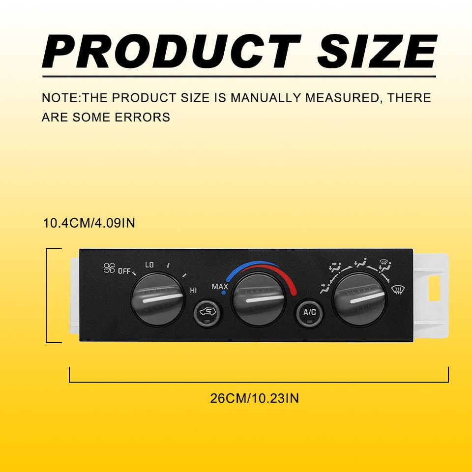 Heater A/C Control Panel Switch Unit for 1996 -2000 Chevrolet GMC C1500 ...