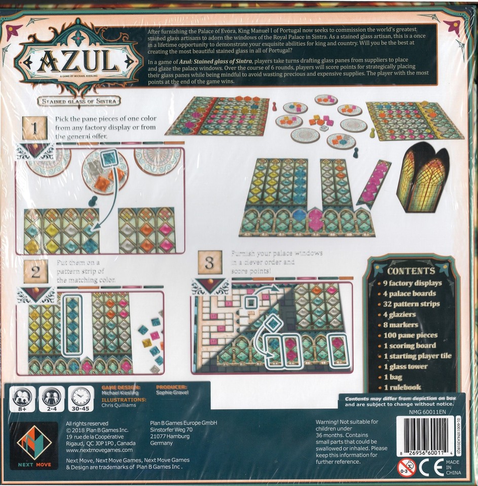 Plan B Games Next Move Games Azul: Stained Glass of Sintra | eBay