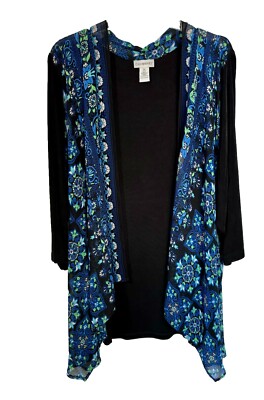 Catherines 3x Cardigan Sweater Liquid Knit Women Slinky Open Front 3XL ...