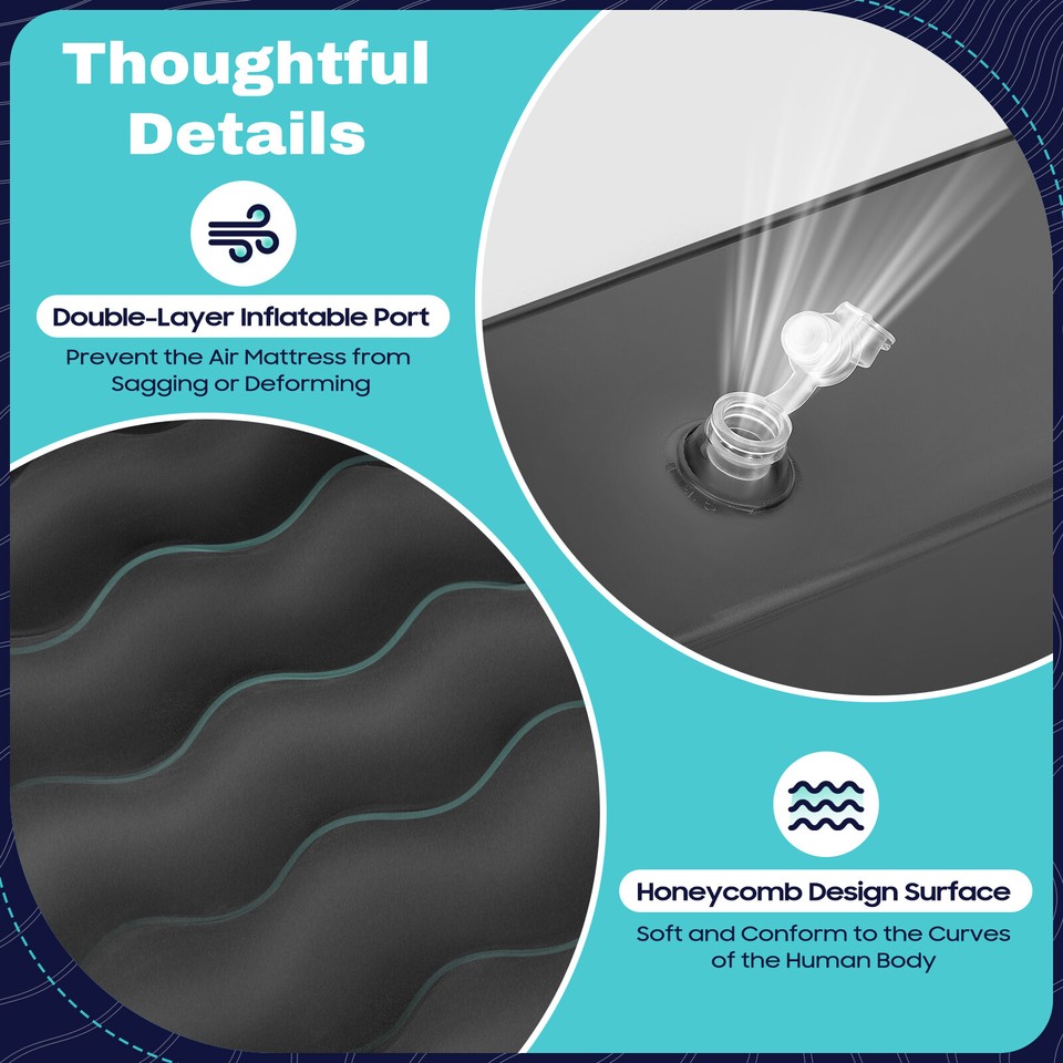 Car Air Bed Air Mattress Backseat Inflatable Cushion & Pump for SUV ...