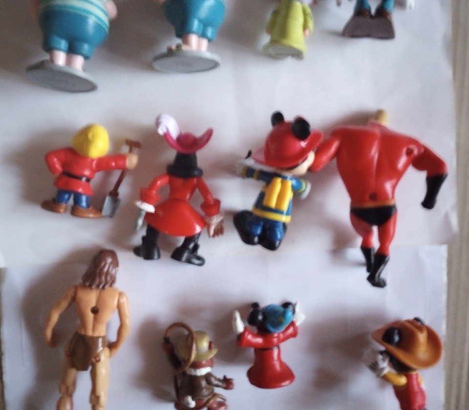 Disney PVC & Figure Lot Mickey Mouse Goofy Tarzan Captain Hook Fantasia ...