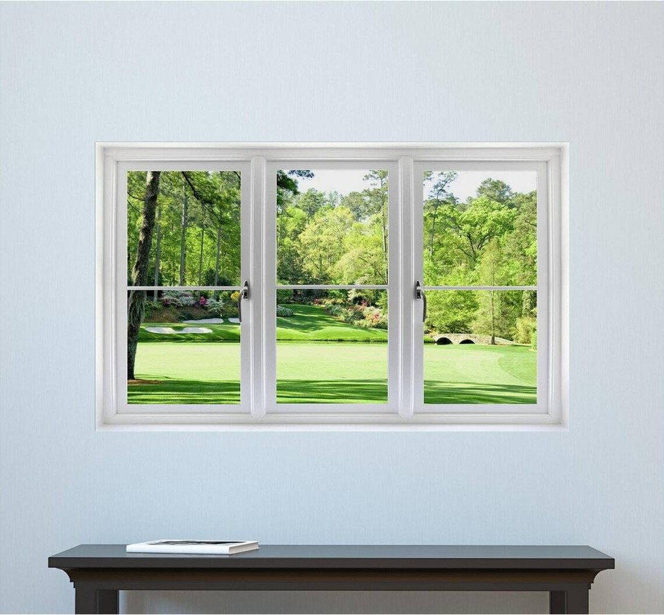 WindowScape 12th Hole at Augusta Golf 3D Window Wall Decal Vinyl ...