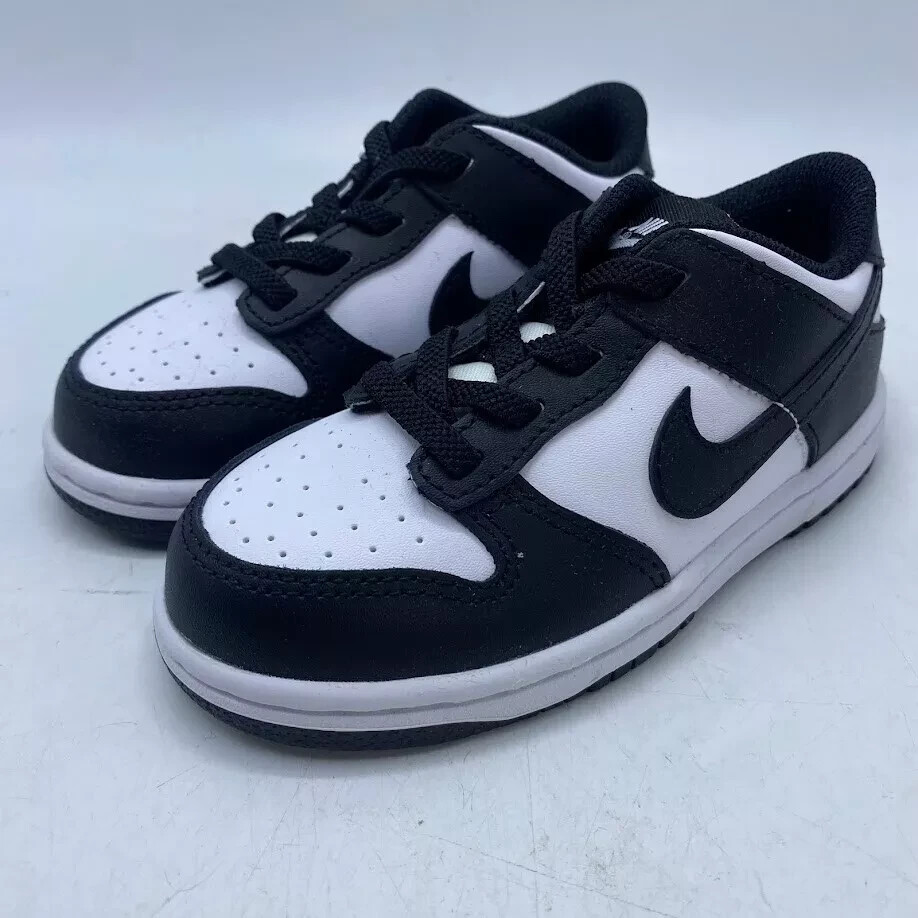NIB--NIKE DUNK LOW (TDE) TODDLER BLACK/WHITE PANDA SHOES/SIZE 5C ...