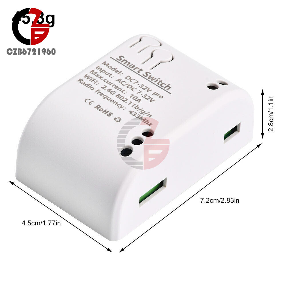 Smart Remote Control Wireless WiFi Switch Relay Module 1/2/4CH DC7~32V ...