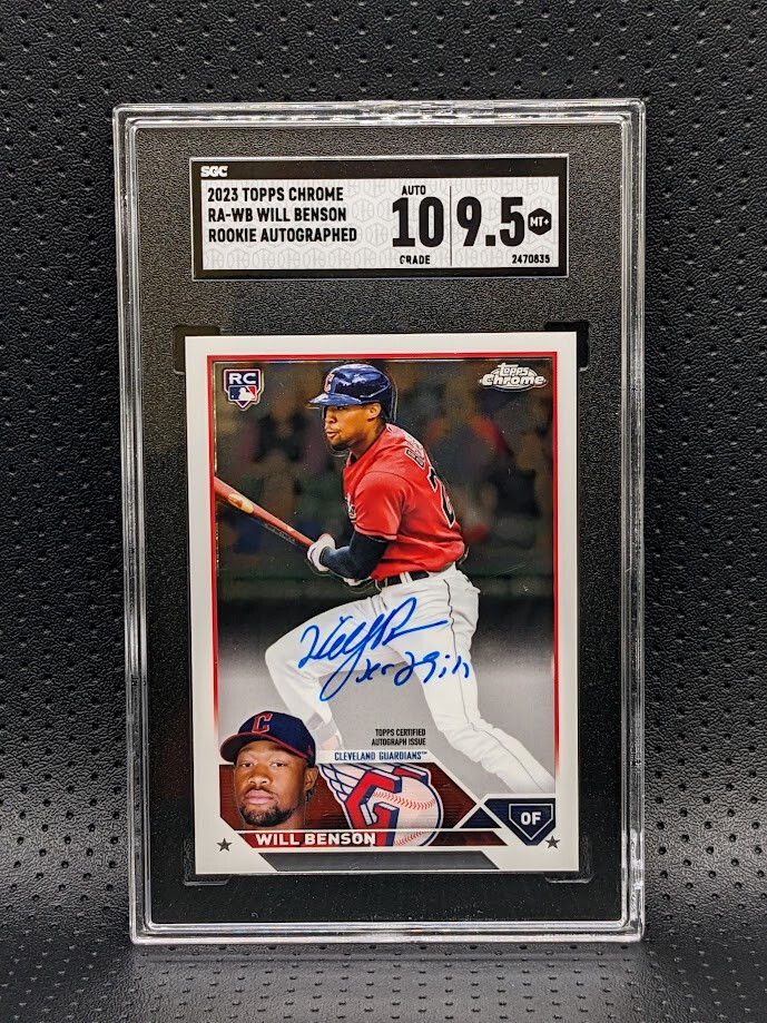 2023 Topps Chrome Will Benson RC AUTO SGC 9.5 MINT+ Auto Grade 10 Gem ...