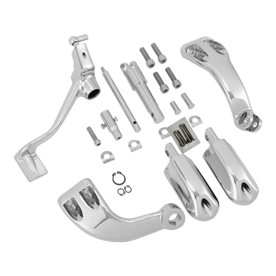 Chrome Mid Control Kit Foot Peg Lever Fit For Harley Sportster 883 1200 ...