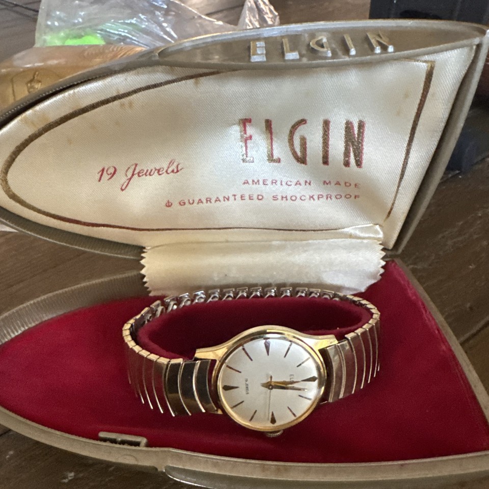 Elgin 10k Gold Filled 19 Jewels W Original Box | eBay
