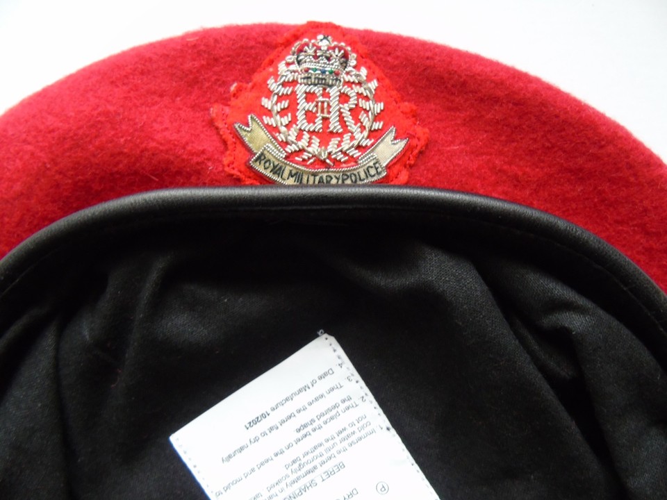 Royal Military Police Officers Beret & Bullion Beret Badge - RMP ...