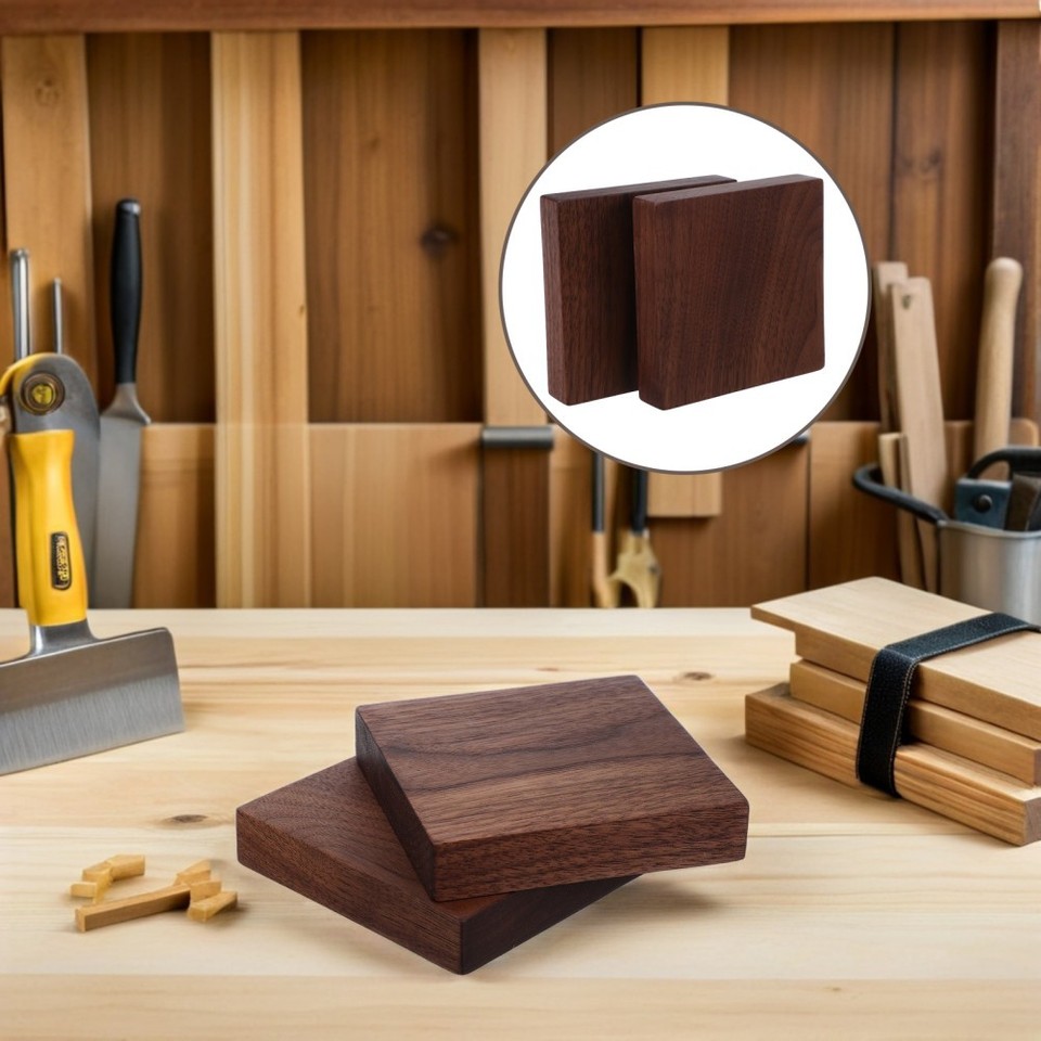 2 Pcs Wooden Board Home Improvement Materials Panel Walnut Craft Boards ...